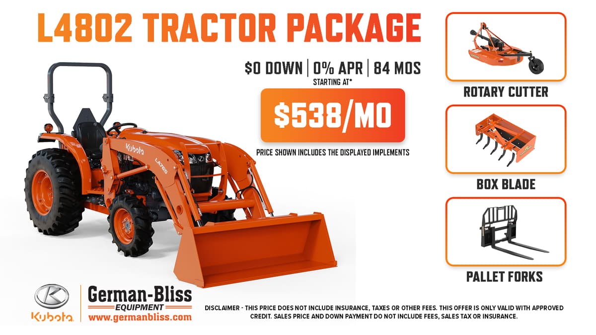 Kubota L Series Tractor Package - German-Bliss Equipment Inc.